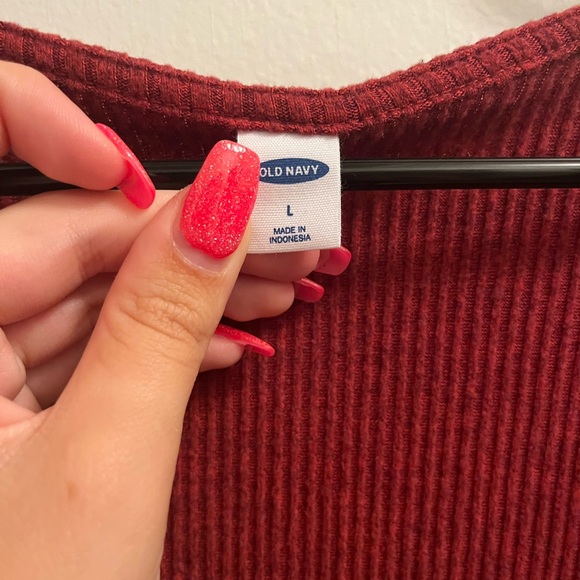 Old Navy | Sweaters | Old Navy Red Wrap Sweater | Poshmark
